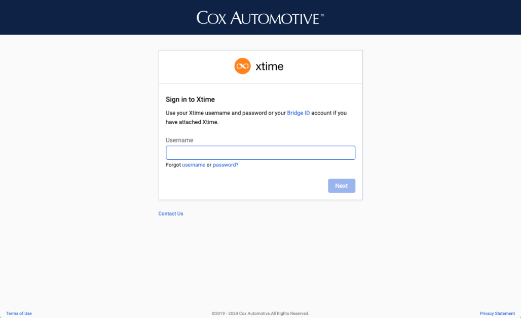 Cox Common Sign-In | Xtime